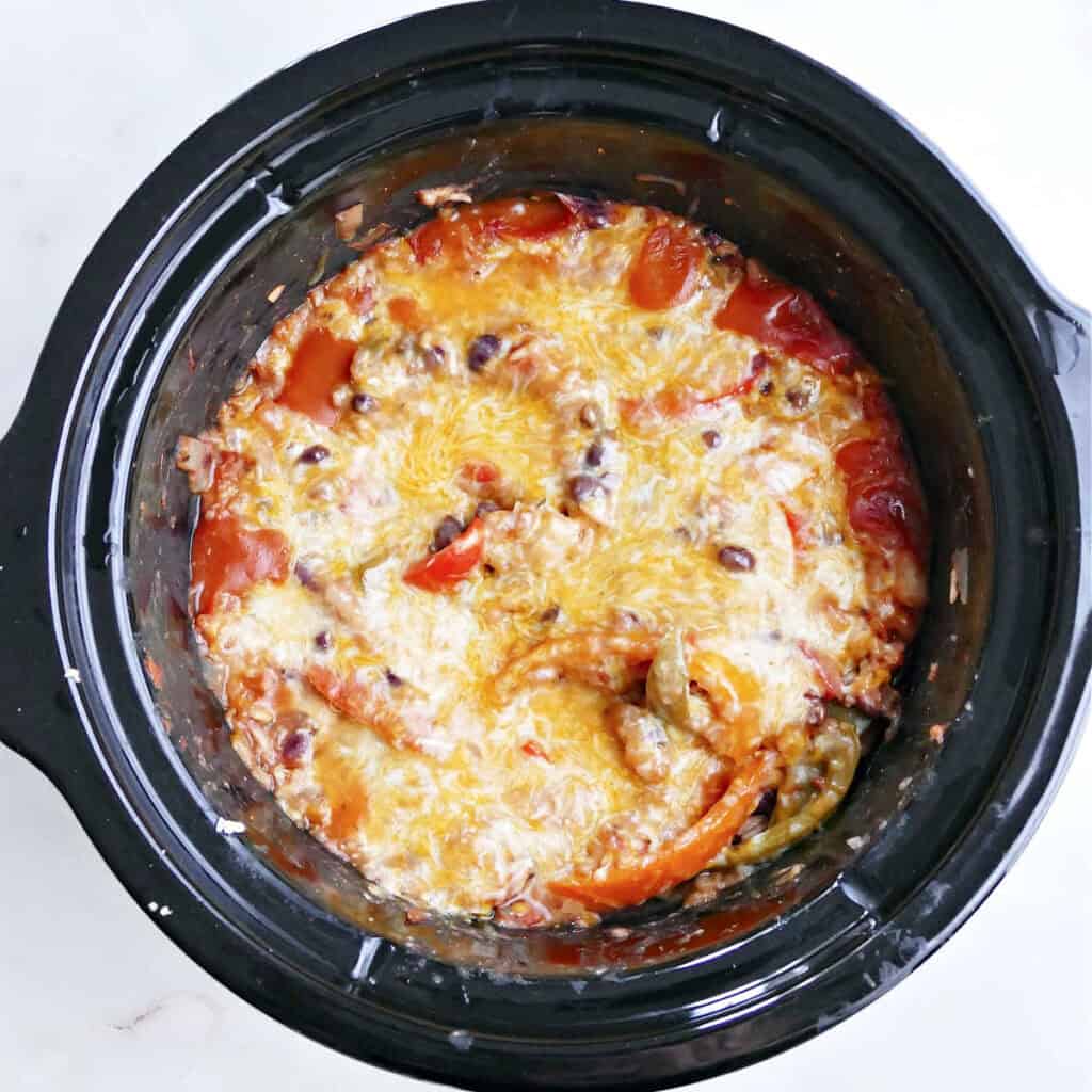 Crock Pot Stuffed Peppers Casserole - It's a Veg World After All®