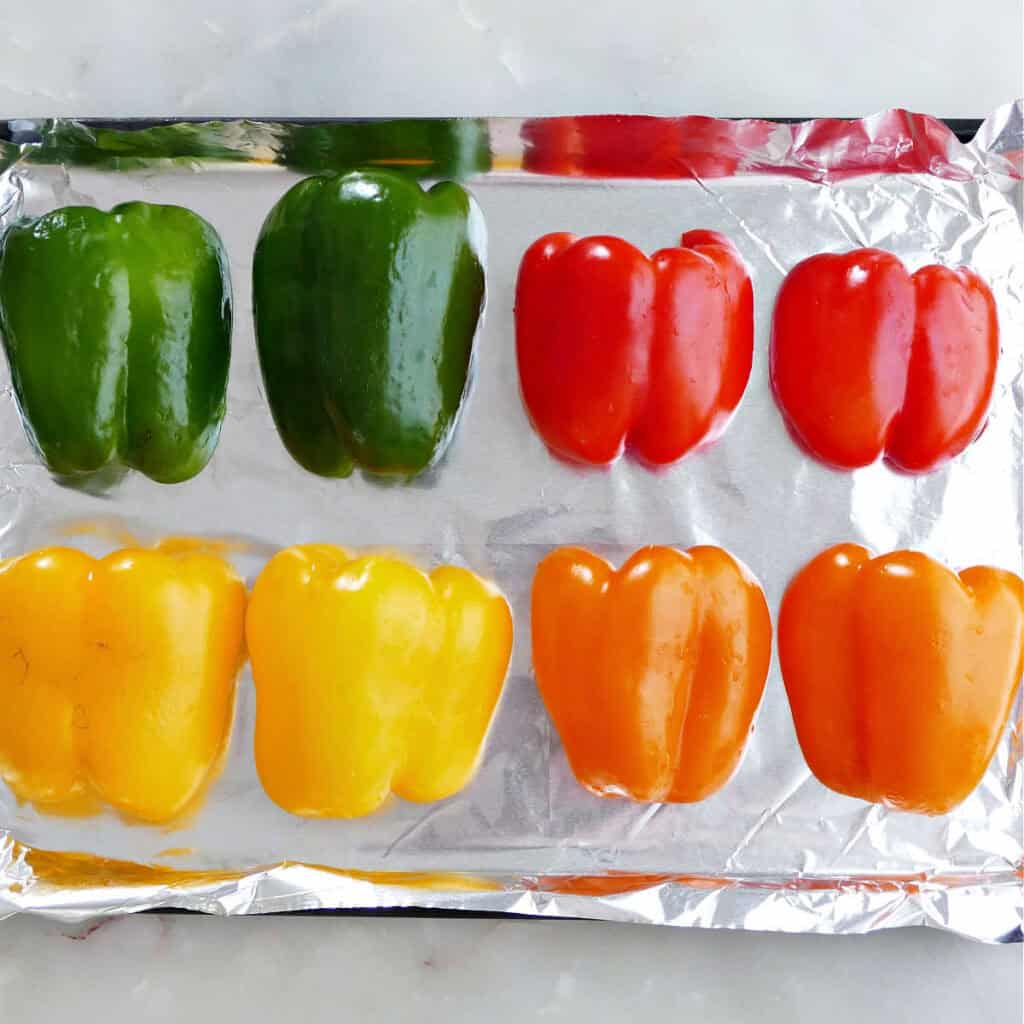Roasted Bell Pepper Salad - It's a Veg World After All®