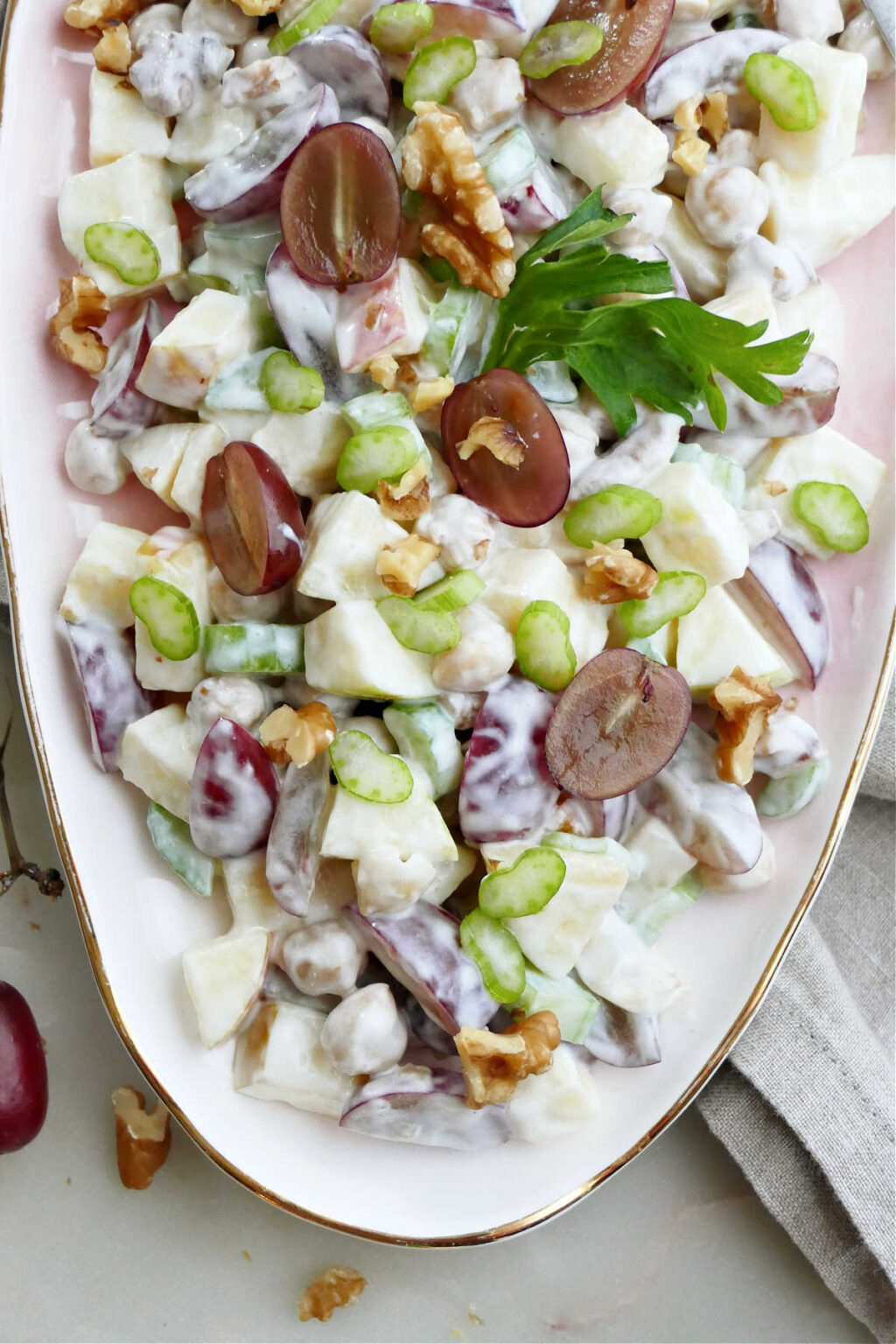 Healthy Waldorf Salad with Chickpeas - It's a Veg World After All®
