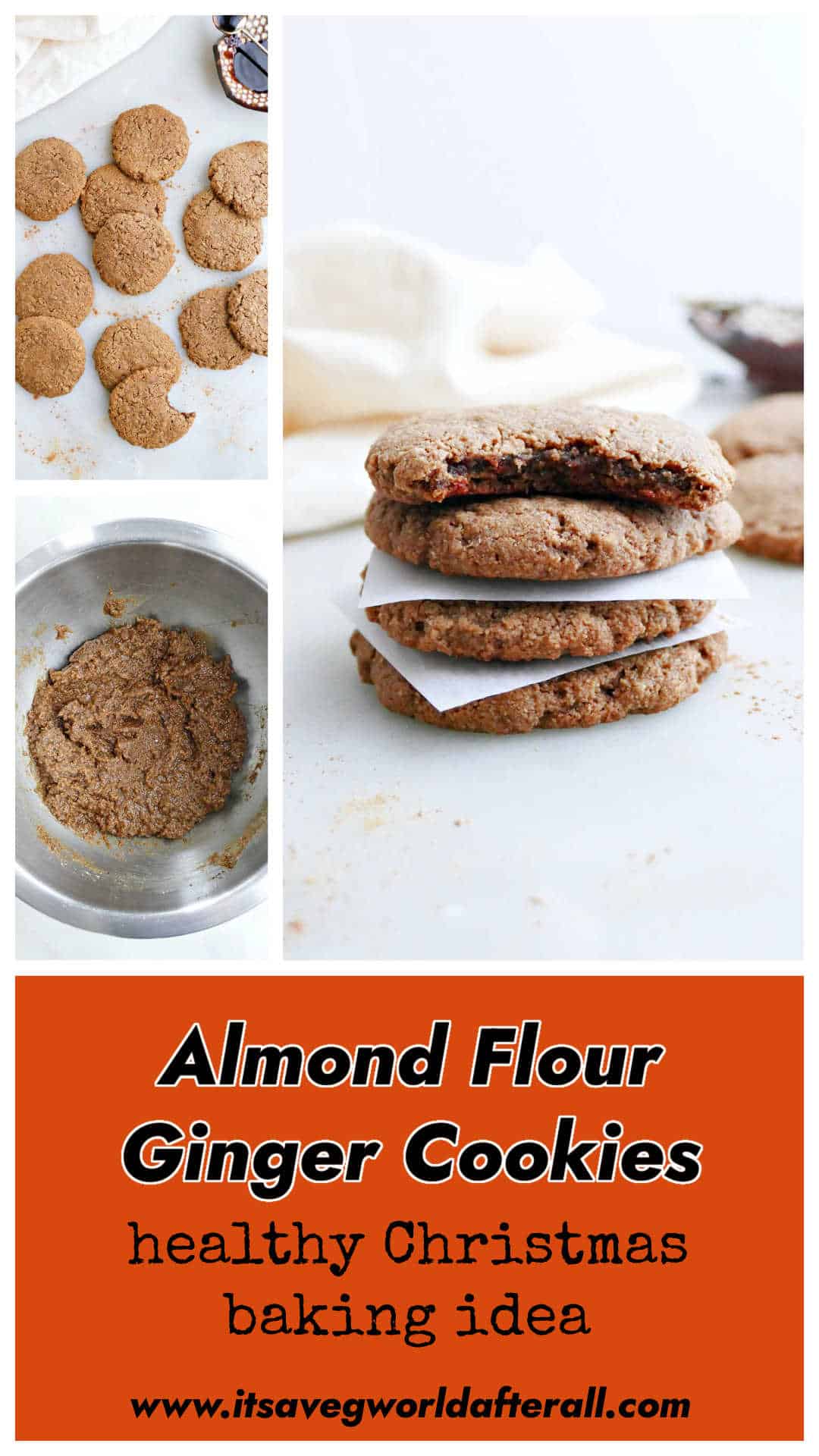 Almond Flour Ginger Cookies - It's a Veg World After All®