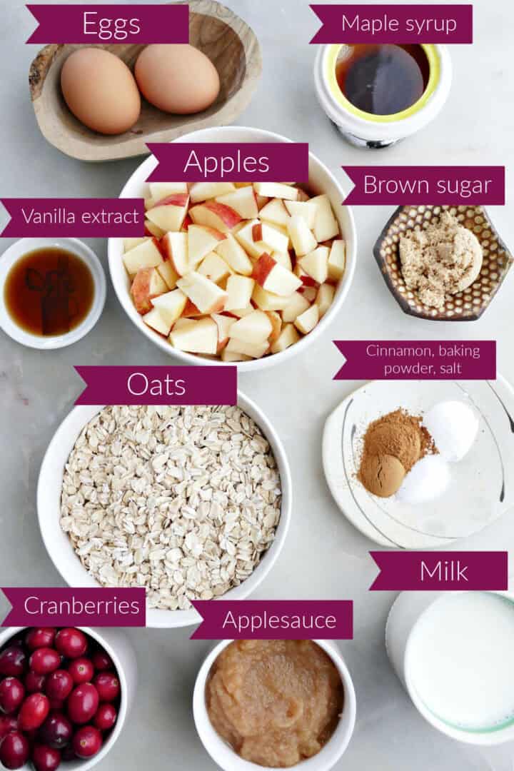 Cranberry Apple Oatmeal Bake - It's a Veg World After All®