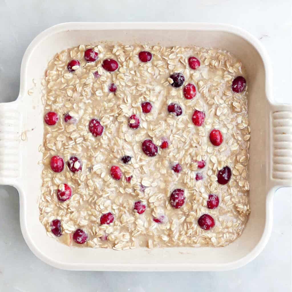 Cranberry Apple Oatmeal Bake - It's a Veg World After All®