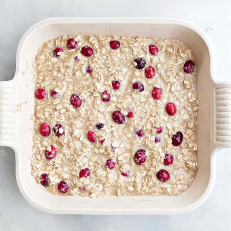 Cranberry Apple Oatmeal Bake - It's a Veg World After All®