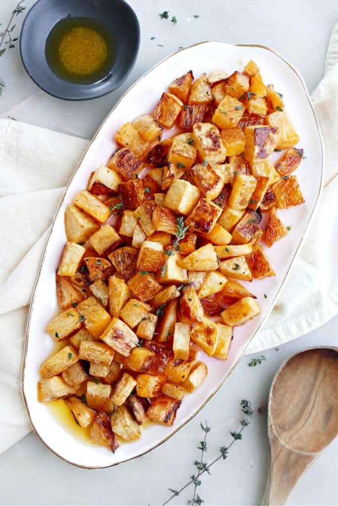 Roasted Rutabaga with Maple Brown Butter - It's a Veg World After All®