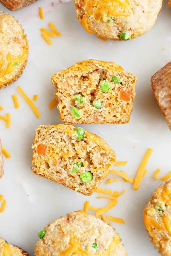 Easy Cheesy Veggie Muffins (with frozen carrots and peas) - It's a Veg ...