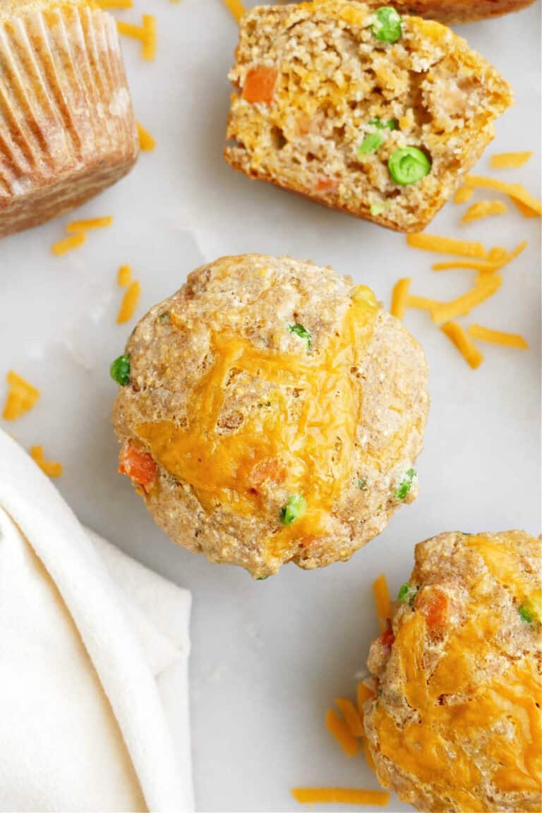 Easy Cheesy Veggie Muffins (with frozen carrots and peas) - It's a Veg ...