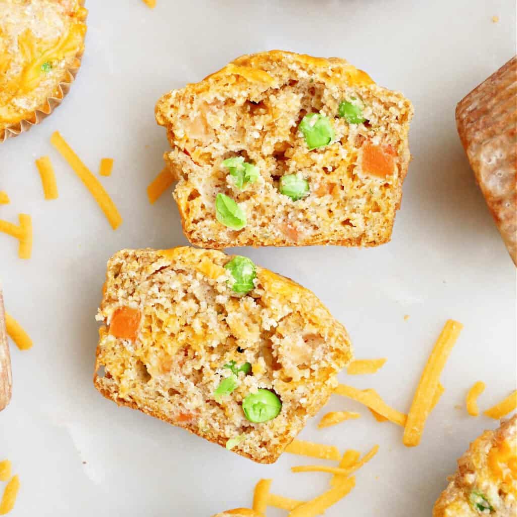 Easy Cheesy Veggie Muffins (with frozen carrots and peas) - It's a Veg ...