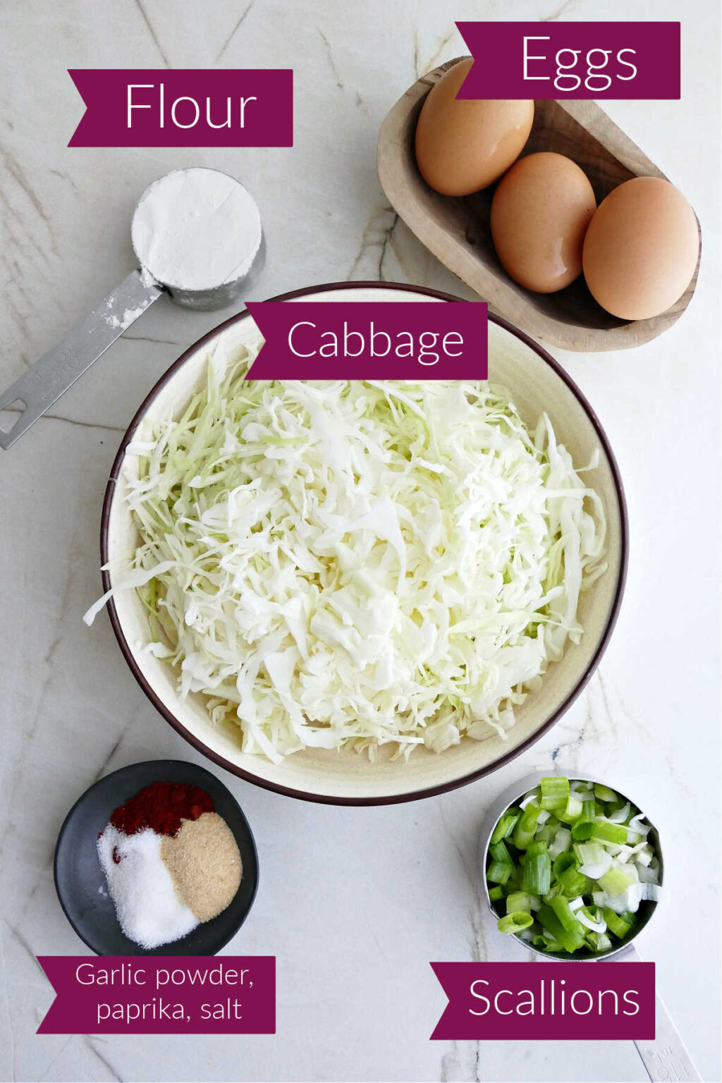 Easy Cabbage Fritters (Pan Fried) - It's a Veg World After All®