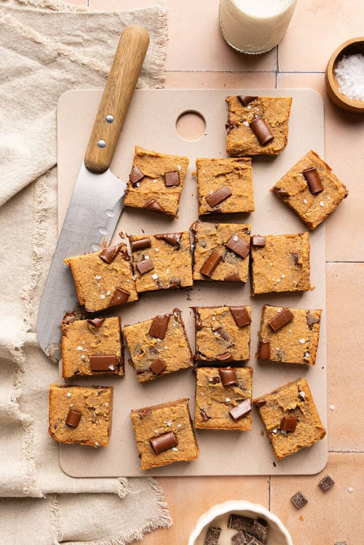 Easy Chickpea Blondies - It's a Veg World After All®